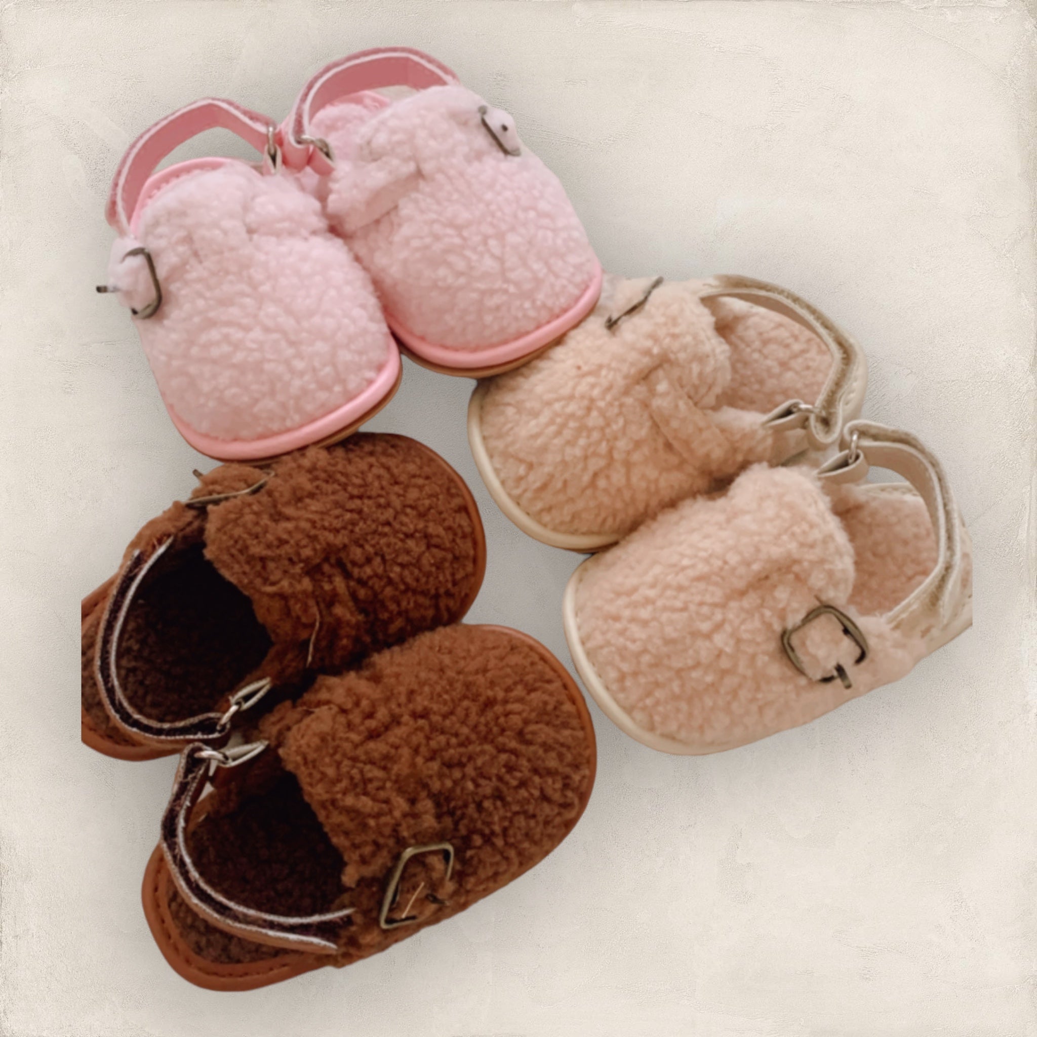 Baby Fuzzy Slippers - 3 colors – Bodoke Kids Boutique