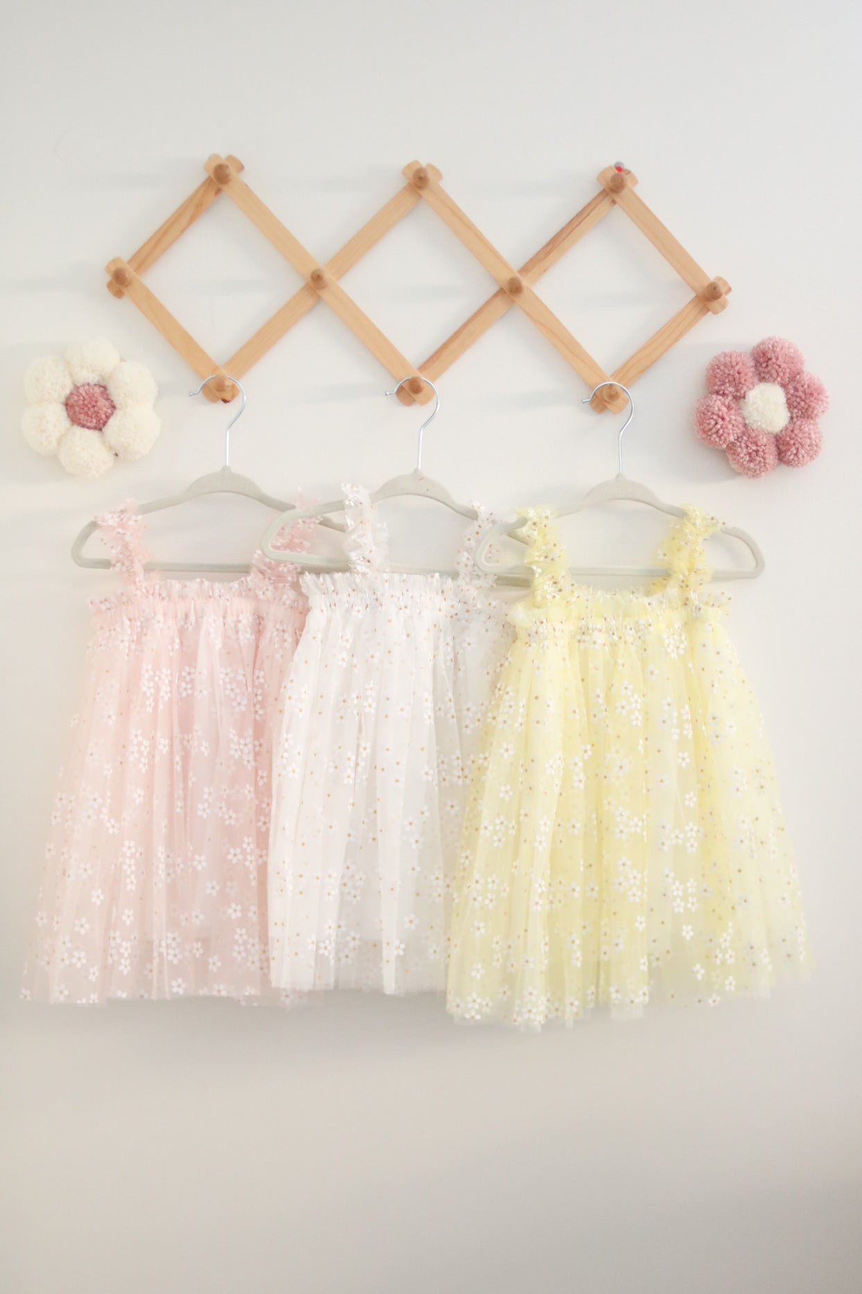 Daisy Gold Tulle Dress - Pink – Bodoke Kids Boutique