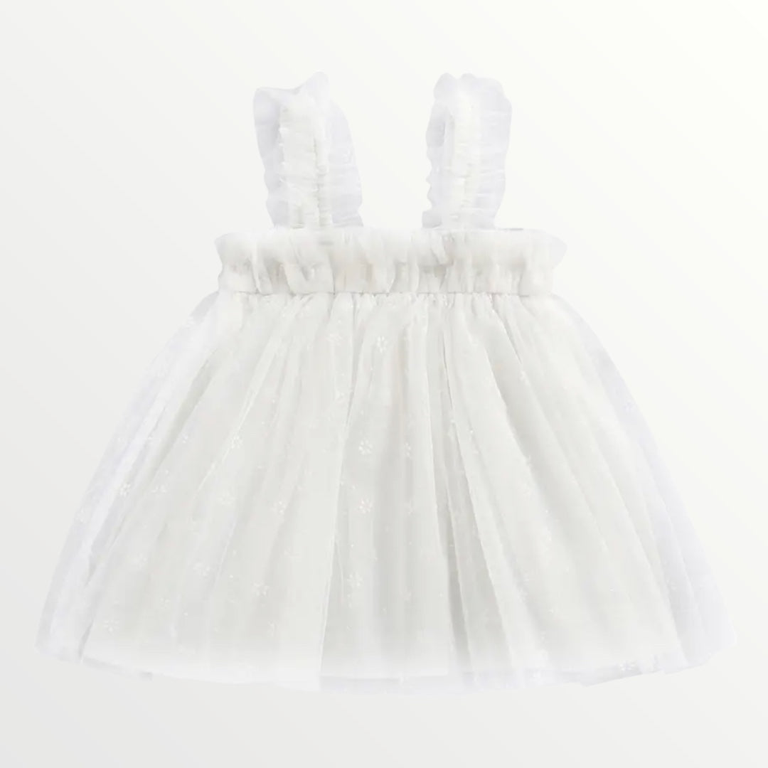 Daisy White Tulle Dress – Bodoke Kids Boutique
