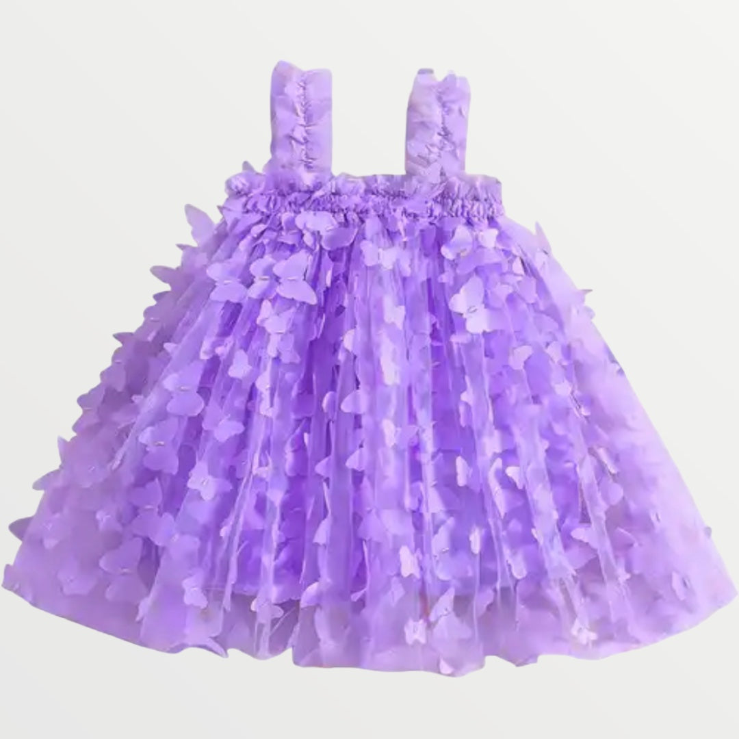 Butterfly Tulle Dress - Purple – Bodoke Kids Boutique