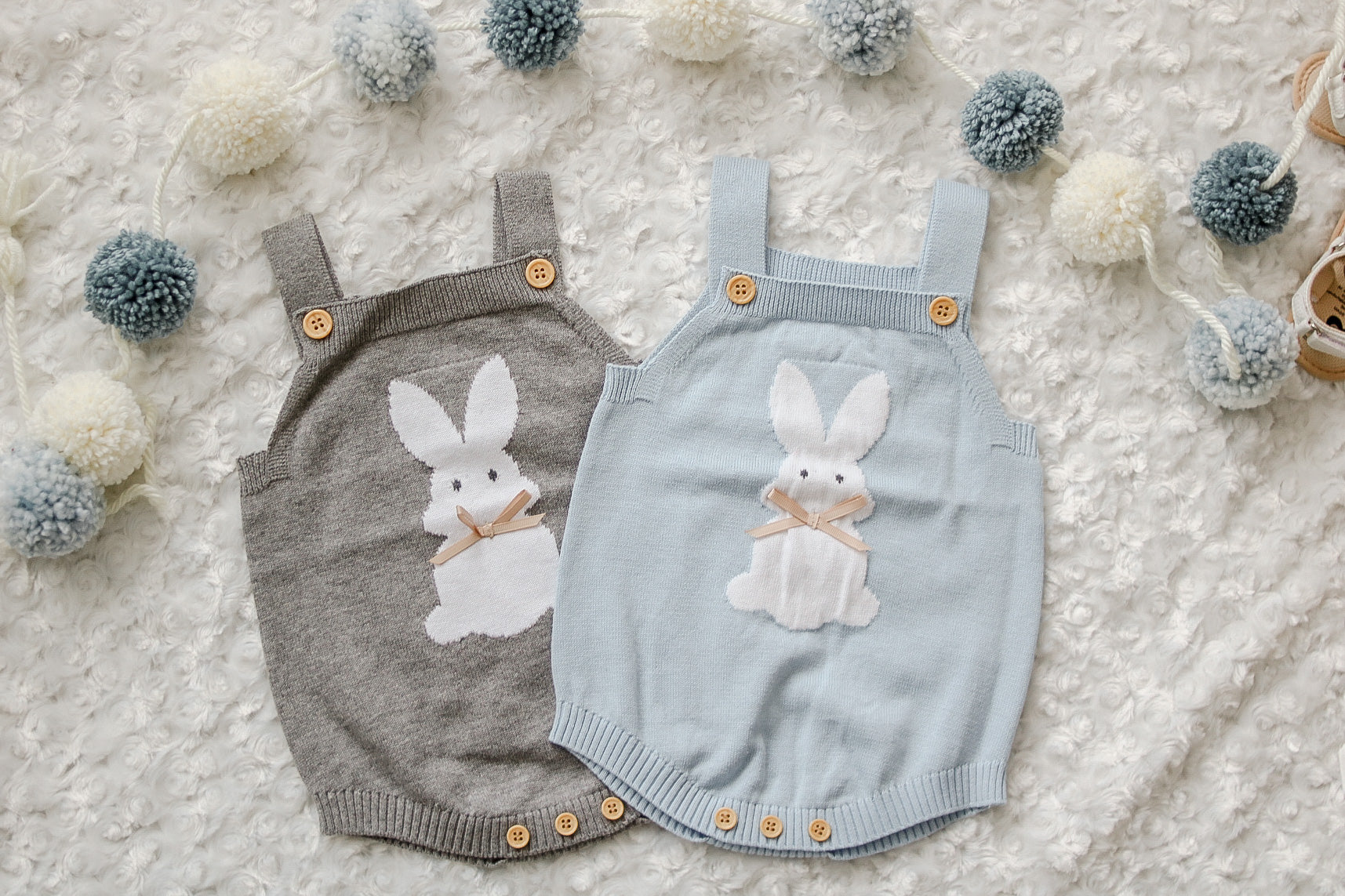 Bunny Romper - Gray – Bodoke Kids Boutique